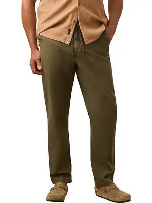 Faherty Brand Relaxed Fit Utility Pants - Light Pine