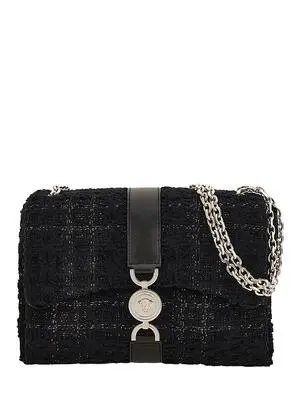 Versace Kleio Tweed Shoulder Bag - Black
