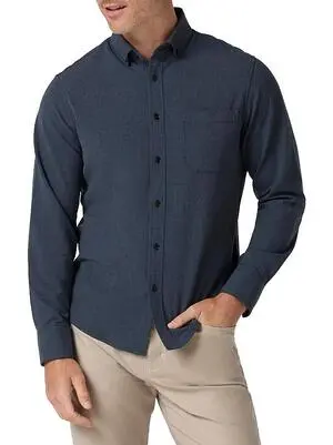 Mizzen+main Heather City Flannel Shirt - Navy