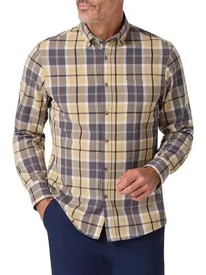 Mizzen+main Timothy Plaid City Flannel Shirt - Beige/khaki