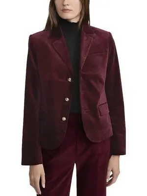 FRAME Velvet Blazer - Cabernet