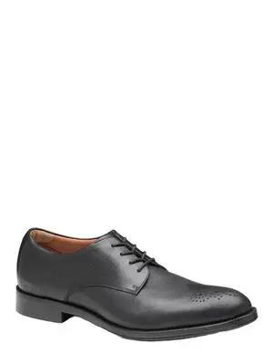 Johnston & Murphy Copley Xc+ Waterproof Plain Toe Derby - Black Waterproof Full Grain