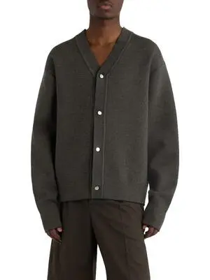 Jacquemus Le Cardigan Doppio Merino Wool-blend Cardigan - Multi-khaki