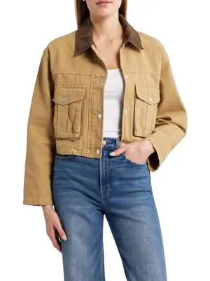 Brooklyn Industries Cotton Canvas Crop Jacket - Starfish