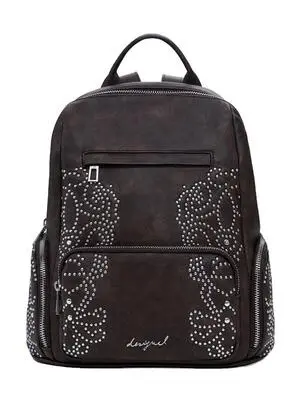 Desigual Studded Backpack - Dark Brown