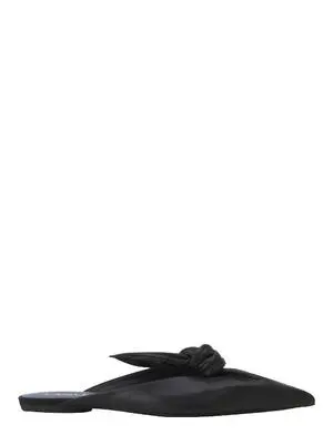LANVIN Leather Bow Mule - Black