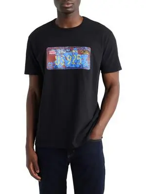 925 ORIGINALS License Plate Graphic T-shirt - Black