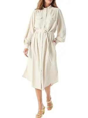 DO BY DEE OCLEPPO Lunara Belted Shirtdress - Rainy Day