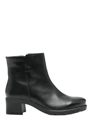 ARA Leather Heeled Boots - Black