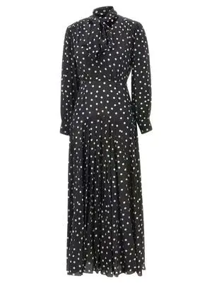 Rixo Marigold Polka Dot Midi Dress - Blue