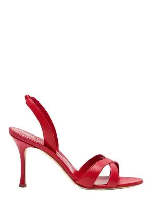 Manolo Blahnik 90mm Callasli Sandals - Red