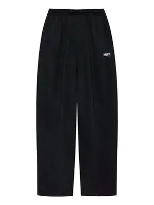 Balenciaga Embroidered-logo Track Pants - Black