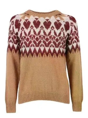 BRANDO Heart-motif Sweater - Neutrals