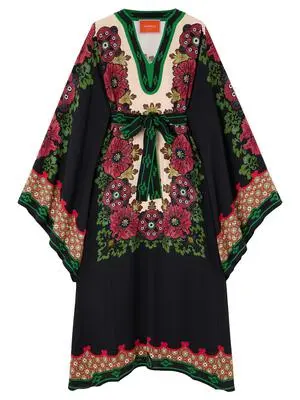 La DoubleJ Karis Printed Crepe Kaftan - Multi