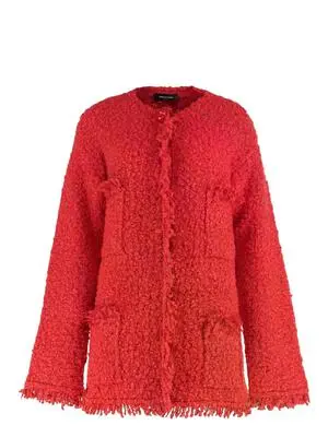 Fabiana Filippi Button-fastening Tweed Jacket - Red