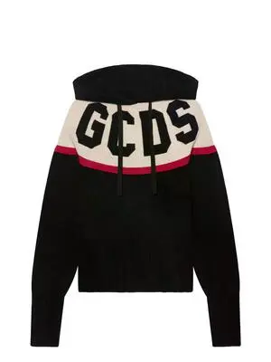 Gcds Logo-embellished Hoodie - Black