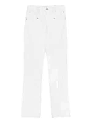 Isabel Marant Cotton Straight Leg Jeans - White