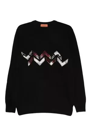 Missoni Zigzag-detail Wool Sweater - Black