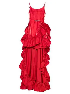 MIAU BY CLARA ROTESCU Ruffled Dress - Red
