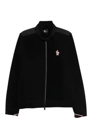 Moncler Logo-patch Zip-fastening Jacket - Black