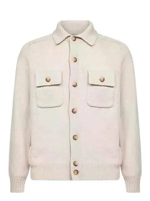 D4.0 Chest-pocket Button Overshirt - Neutrals
