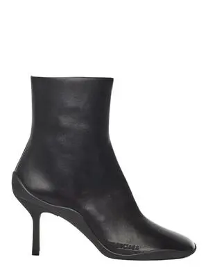 Balenciaga 80mm Square-toe Leather Boots - Black
