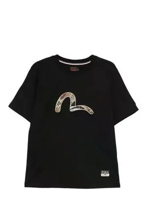 EVISU Seagull Brocade T-shirt - Black