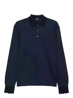 Zegna Long-sleeve Polo Shirt - Blue