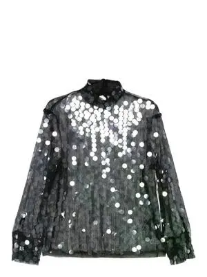 SEMICOUTURE Sequin-embellished Blouse - Black