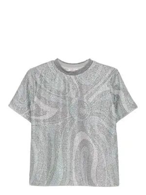 Emilio Pucci Abstract-pattern T-shirt - Silver