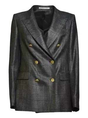 TAGLIATORE Tagliatore Double-Breasted Check Blazer