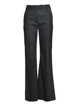 True Royal Pinstripe Flared Trousers - Grey