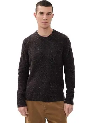 ALEX MILL Donegal Crew Neck Sweater - Pinot Noir