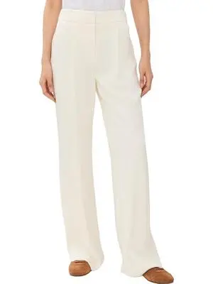 Veronica Beard Robinne Wide-Leg Pants Dove