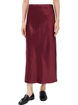 Vince Side Slit Slip Skirt - Bordeaux