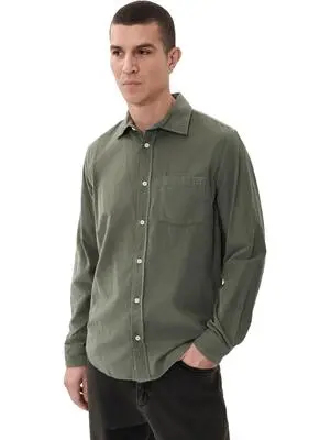 ONIA Micro Corduroy Long Sleeve Button Down
