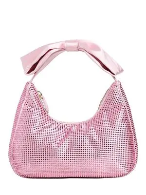 STONEY CLOVER LANE Rhinestone Embellished Bow Handle Bag