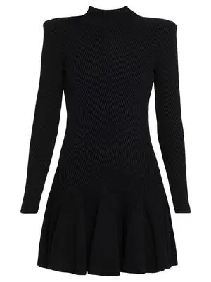 Retrofete Sydonie Sparkly Knit Mini Dress - Black Meta