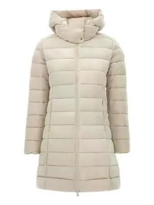 SAVE THE DUCK Padded Coat With Removable Hood - Neutrals