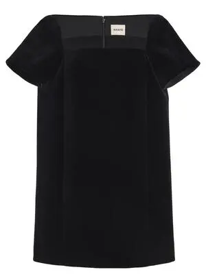 Khaite Benji Velvet Mini Dress - Black