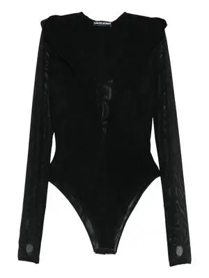 David Koma Long-sleeve Bodysuit - Black