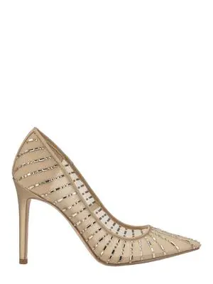 Vince Camuto Piviano Embellished Pointed Toe Pump - Champagne