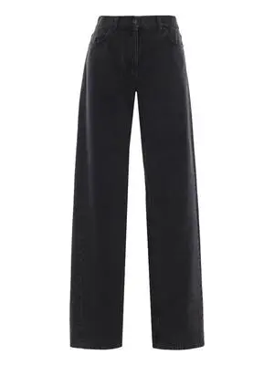 THE ROW Straight-Leg Jeans Faded Black