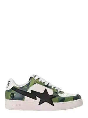 A BATHING APE® Camouflage Star Sneakers - Green