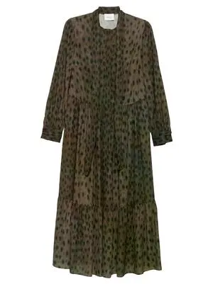 Akris Long-sleeve Midi Dress - Brown