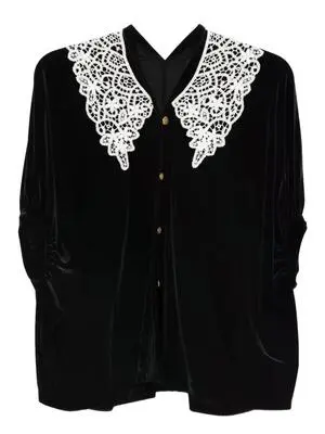 Junya Watanabe Lace Collar Shirt - Black
