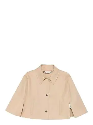 Max Mara Button-down Cape Jacket - Neutrals