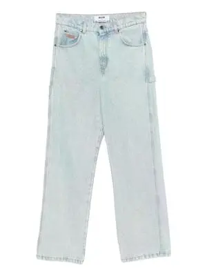 MSGM Cotton Straight Jeans - Blue