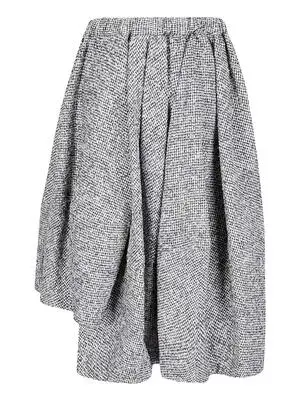 Play Comme Des Garcon Draped Skirt With Elasticated Waistband And Asymmetric Hem - Grey