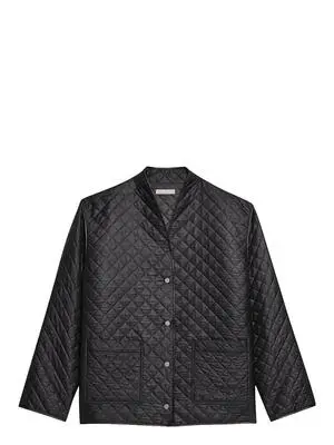 Helmut Lang Quilted V-neck Padded Jacket - Black